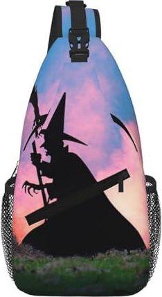 Generic Sacoche Homme Bandouliere Imprim&eacute; dHalloween effrayant L&eacute;ger Sac De Poitrine Casual Sac Poitrine pour Homme Femme &eacute;cole