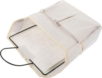 Artibetter 2 Stück Wandhänger Aufbewahrungstaschen mit Seitentaschen Beige Stoff Organizer ohne Bohren Stabil und Vielseitig für Tür Schlafzimmer Küche Bad Platz