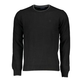 North Sails Schwarzer Pullover mit langen &Auml;rmeln und Kontrastdetails - - Knitwear - Herren - Schwarzk - 2XL