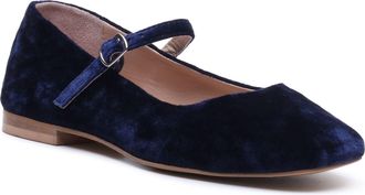Hush Puppies Pasha Samt Damen Ballerinas Navy