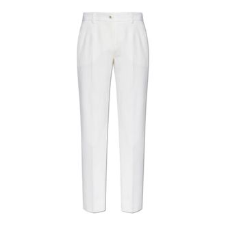 Dolce & Gabbana Femme, Pantalons, Blanc, Taille: 38 FR Pantalon en laine