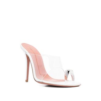 Amina Muaddi Justine Sandal - White