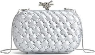 Generic Tejesa Sac de soirée avec chaîne et sac à bandoulière en cuir synthétique rigide Style vintage, Argenté., Medium