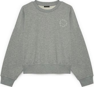 Fiorella Rubino Femme, Sweatshirts et sweats &agrave; capuche, Gris, Taille: 44 FR SweaT-shirt avec &eacute;criture circulaire