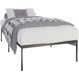Clp Cadre de lit m&eacute;tallique Fargo 100x200 cm - Lattes int&eacute;gr&eacute;es en m&eacute;tal - Hauteur 42,5 cm - Capacit&eacute; 160 kg - Design minimaliste