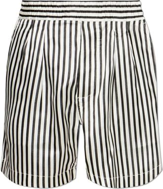Tom Ford Homme, Shorts, Blanc, Taille: W33 Shorts en soie &agrave; rayures