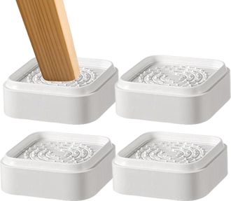 Generic M&ouml;belerh&ouml;hungen - 4 St&uuml;ck stapelbare quadratische Bl&ouml;cke | Tischbein-Couch-Erh&ouml;hungsbl&ouml;cke - K&uuml;hlschrank, Schreibtisch, Tisch, Waschmaschine, Schrank,