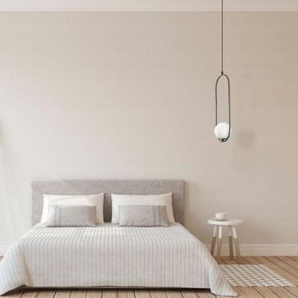 Pier Import Suspension design m&eacute;tal noir ovale avec globe blanc AVANOS