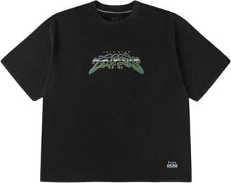 Evisu Homme, Tops, Noir, Taille: 2XL Ht Neon Leopard Printed Ss Tee