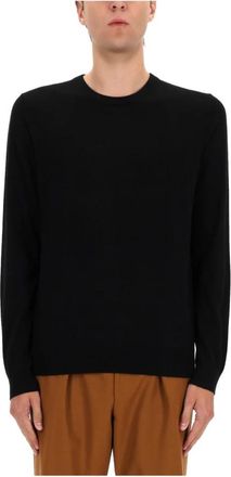 HUGO BOSS L-Borello Rundhals-Pullover - - Knitwear - Herren - Schwarzk - S