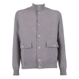 Lardini Doppelstrickjacke - - Knitwear - Herren - Grau - XL