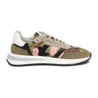 Philippe Model Low Camo Military Rose Sneakers - - Shoes - Damen - Gr&uuml;n - 38 EU