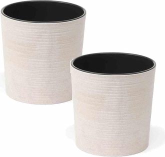 Siena Garden Eco Lens 2er Set 25 cm wei&szlig;