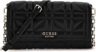 Guess Assia Umh&auml;ngetasche mit &Uuml;berschlag-Organizer - - Bags - Damen - Schwarzk - ONE SIZE