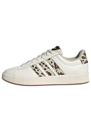 adidas Femme Grand Court 3.0 Shoes, Crystal Linen/Aurora Coffee/Matte Gold, 41 1/3 EU