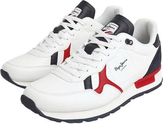 Pepe Jeans London Herren BRIT Basic M Sneaker, White (White), 44 EU