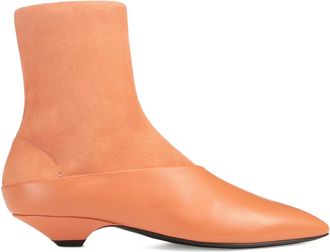 Sergio Rossi Beak pointed-toe boots - Orange