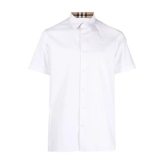 Burberry L&auml;ssiges Kurzarmhemd - - Shirts - Herren - Wei&szlig; - S