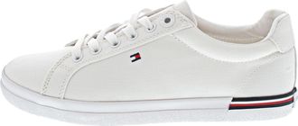 Tommy Hilfiger Damen Vulcanized Sneaker Essential Stripes Schuhe, Wei&szlig; (White), 38 EU