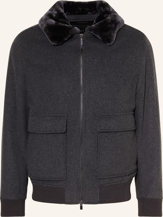 Bugatti Blouson Mit Abnehmbarem Kragen grau