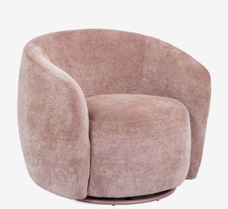 Sklum Sklum - Packung mit 2 drehbaren Mieres-Chenille-Sesseln Rosa Wein