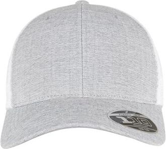 Flexfit Unisex 110 MESH Cap 2-Tone Baseballkappe, Melange Silver/White, one Size