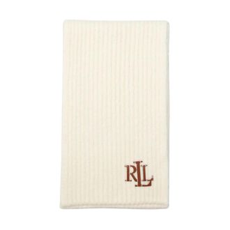 Ralph Lauren &Eacute;charpe en laine c&ocirc;tel&eacute;e - Femme - Accessoires - Blanc - Taille: ONE Size