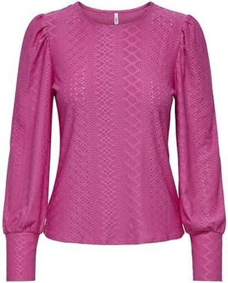 Only Onlsandra L/S Puff Top JRS Noos Haut, Rose, M Femmes