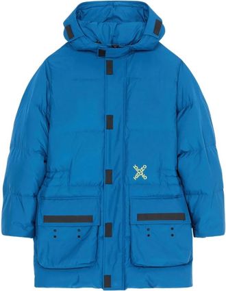 Kenzo Homme, Manteaux, Bleu, Taille: L Blue Sport Down Jacket