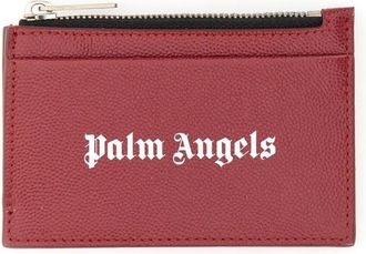 Palm Angels Homme, Accessoires, Brun, Taille: ONE Size Porte-cartes Caviar avec Fermeture &agrave; Glissi&egrave;re