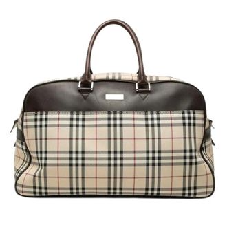 Burberry unisex, Pre-owned, Beige, Taille: ONE Size Pre-owned Toile sacs-de-voyage