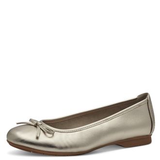Jana Damen Ballerinas mit Schleife Vegan, Elfenbein (Champagner), 39 EU