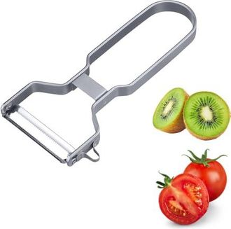 Westmark Sparschäler mit 2 schneidig gezackter Klinge - ideal zum Schälen von Tomate, Kiwi, Mango, Paprika und mehr, für Rechts- und Linkshänder - Edelstahl