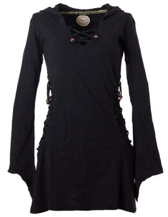 vishes Zipfelkleid Elfenkleid mit Zipfelkapuze B&auml;ndern zum Schn&uuml;ren Ethno, Hoody, Gothik Style