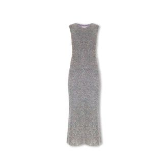 Jil Sander Funkelndes &auml;rmelloses Kleid - - Dresses - Damen - Grau - S