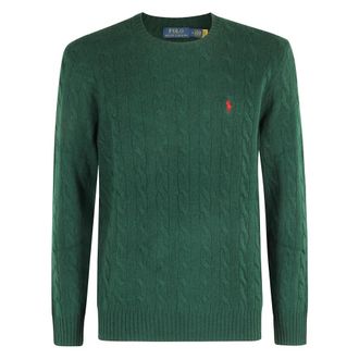 Polo Ralph Lauren Cable-Knit Rundhalspullover - - Knitwear - Herren - Gr&uuml;n - L