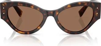 Dolce & Gabbana 0DG4480 Cat-Eye Tortoiseshell Sunglasses - Brown