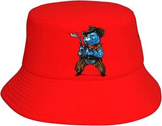 Generic Personnalisé Chapeau de Soleil Hippo Cowboy Chapeaux de Seau Doux Bobs Homme pour Adultes Plage Hommes