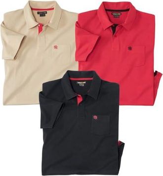 Atlasformen Lot de 3 Polos Coton Casual - XXL