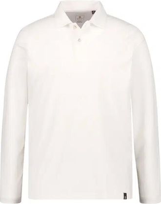 Boggi Milano Herren Polo-Shirt wei&szlig; Baumwoll-Jersey