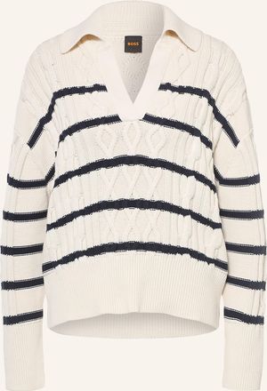 HUGO BOSS Pullover Faboria weiss