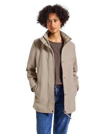 Street One Damen Kurzmantel mit Strickdetails