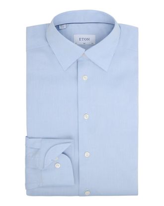 Eton Unifarbenes Signature Twill-Hemd mit Kentkragen, Slim in
