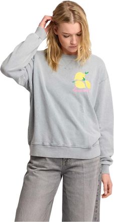 Kocca Femme, Sweatshirts et sweats &agrave; capuche, Gris, Taille: 36 FR Felpa in cotone stampa