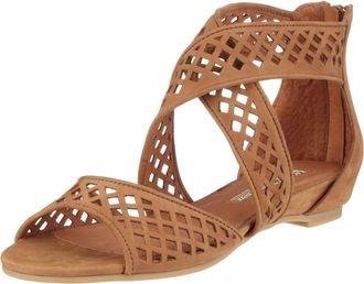 Buffalo Arno Leather 309-10031, Damen Sandalen/Fashion-Sandalen, braun, (tan 60), EU 42