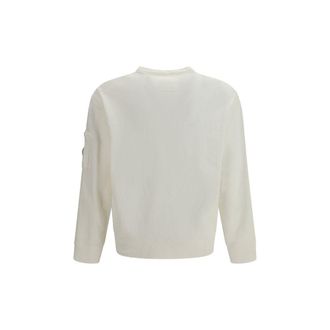 C.P. Company Mens White Cotton Sweatshirt Clothing
