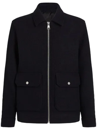 Karl Lagerfeld surchemise Essential en fil bouclé - Noir