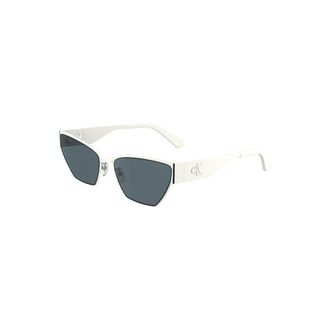 Calvin Klein CA-38336 Metal Cat-Eye Sunglasses - White