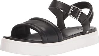 UGG Damen Zayne Ankle Strap Sandale, Black Leather, 37 EU
