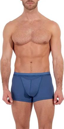 HOM Herren Trunk blau Baumwolle unifarben